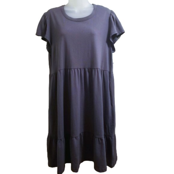 Time and Tru | Dresses | Time And Tru Gray Dress Cotton Size Large ...